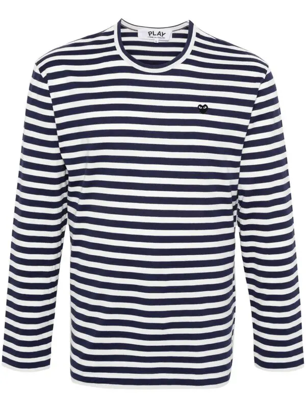 Play Comme Des Garcon Striped T-shirt - Blue