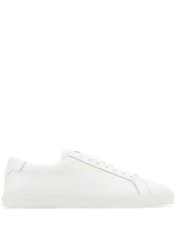 Saint Laurent Andy Leather Sneakers - White