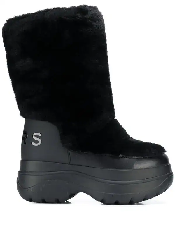 Michael Kors Faux Fur Platform Boots In Black 61% Off Editorialist