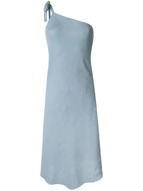 Venroy One-Shoulder Asymmetric Dress - Blue | Editorialist