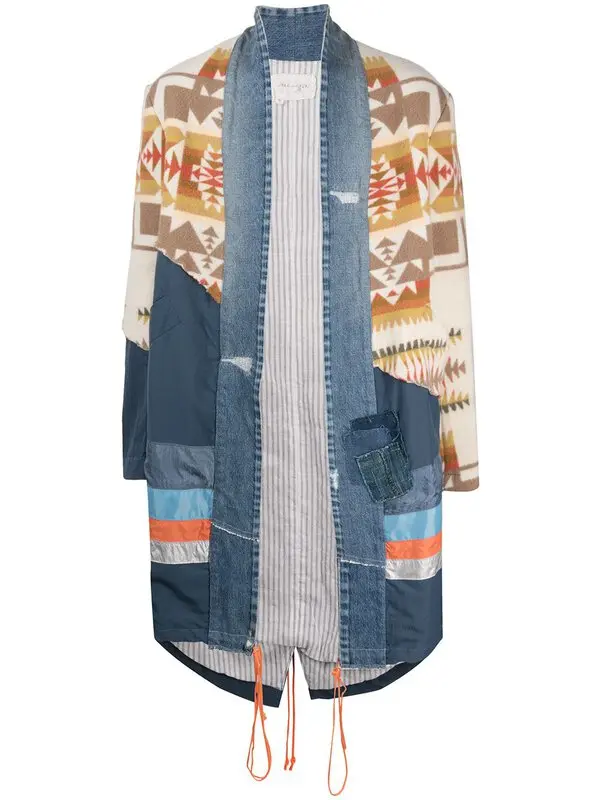 GREG LAUREN Panelled Oversized Coat