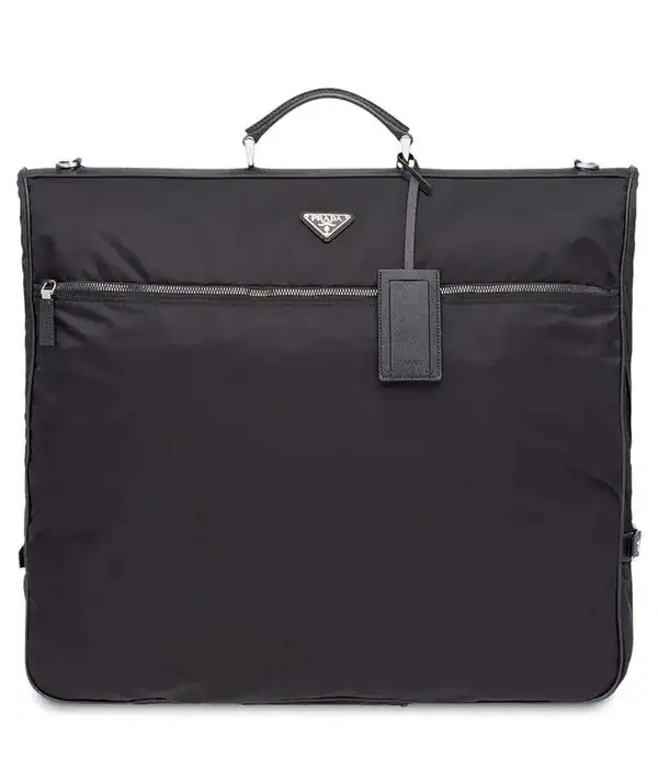 PRADA ガーメント Prada Saffiano Leather And Nylon Garment Bag - Black | Editorialist