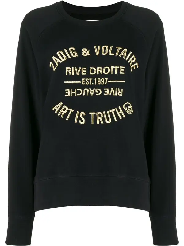 Zadig&Voltaire Art Is Truth Embroidered Sweatshirt - Black