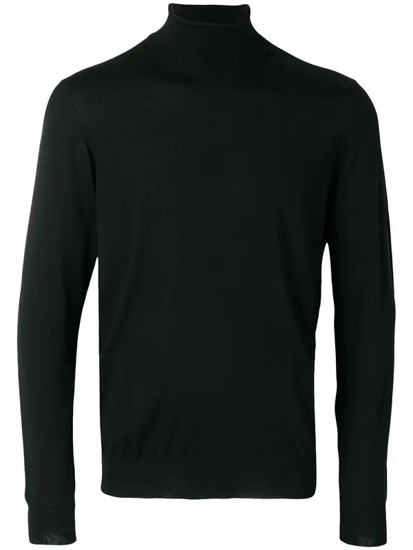 DRUMOHR Fine-knit Roll Neck Sweater - Black