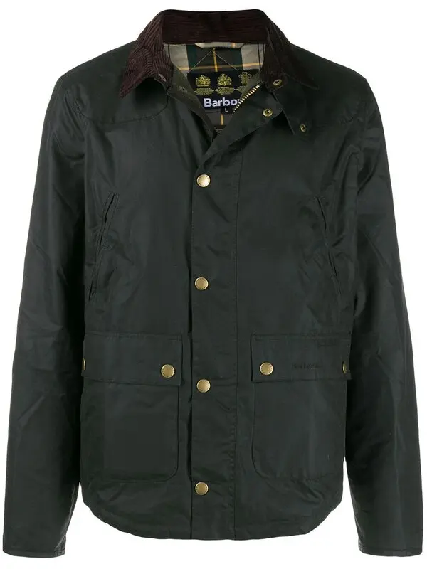 Barbour Reelin Wax-coated Jacket - Green