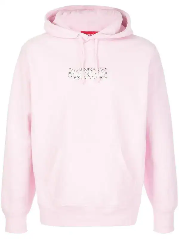 Supreme Bandana Box Logo Hoodie - Pink | Editorialist