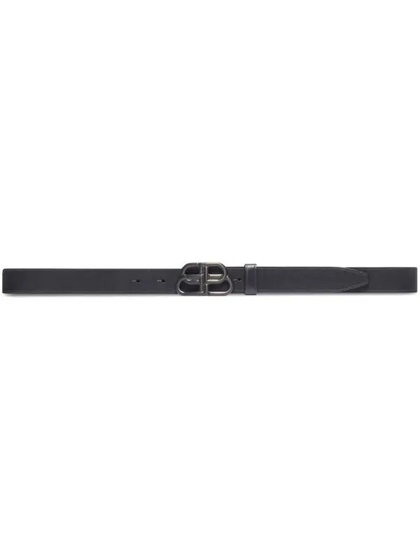 Balenciaga Bb Thin Leather Belt