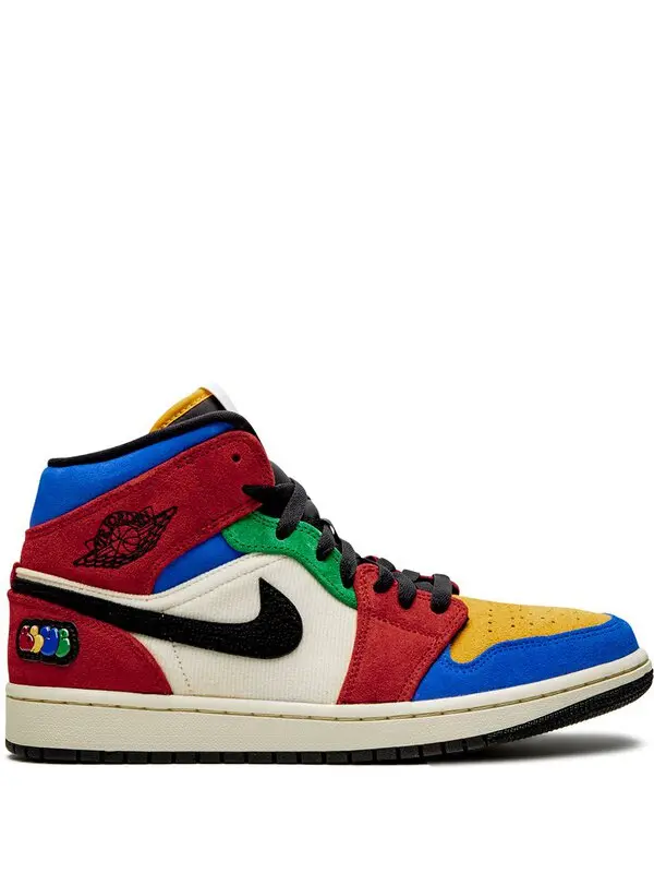JORDAN X Blue The Great Air 1 Mid Fearless Sneakers - Red