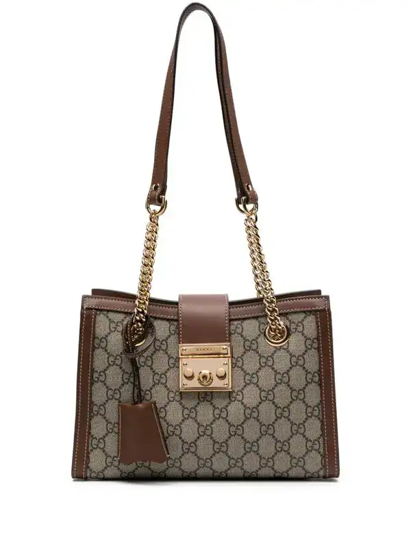 Gucci Small Padlock Gg Shoulder Bag Neutrals Editorialist