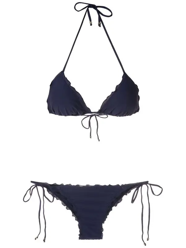 AMIR SLAMA Ruffled Triangle Bikini Set