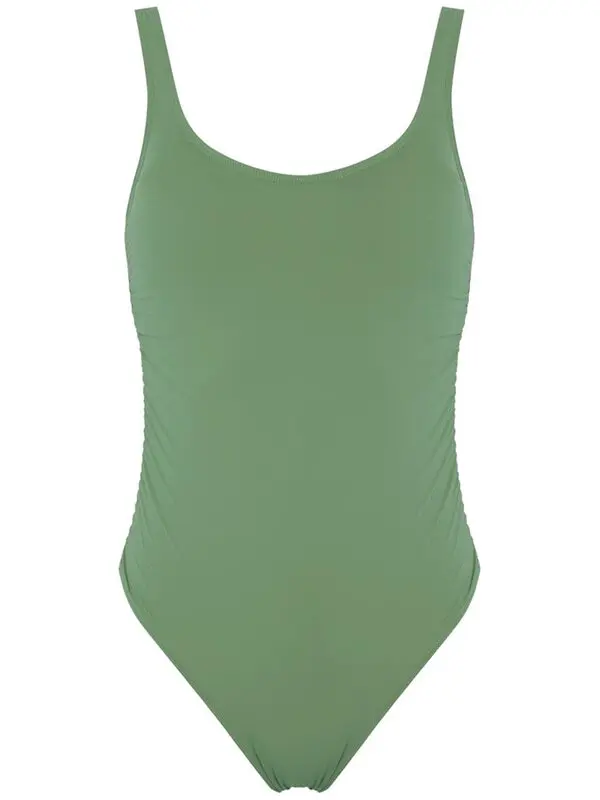 AMIR SLAMA Cut-out One Piece Swimsuit - Green