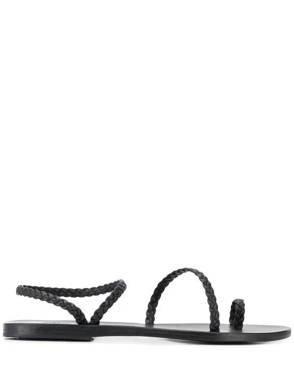 ANCIENT GREEK SANDALS Eleftheria Strappy Sandals - Black