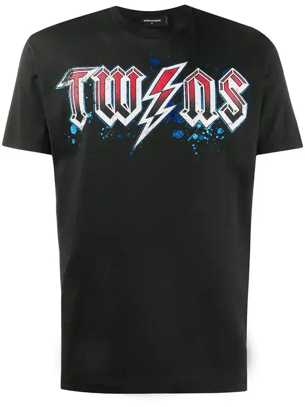 Dsquared2 Twin World Tour Print T-Hirt In Black - 40% Off 
