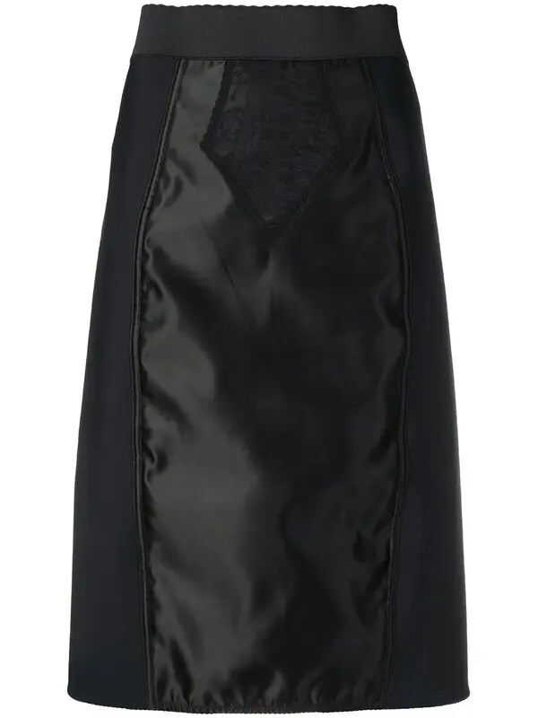 Dolce & Gabbana Powernet Satin Midi Skirt