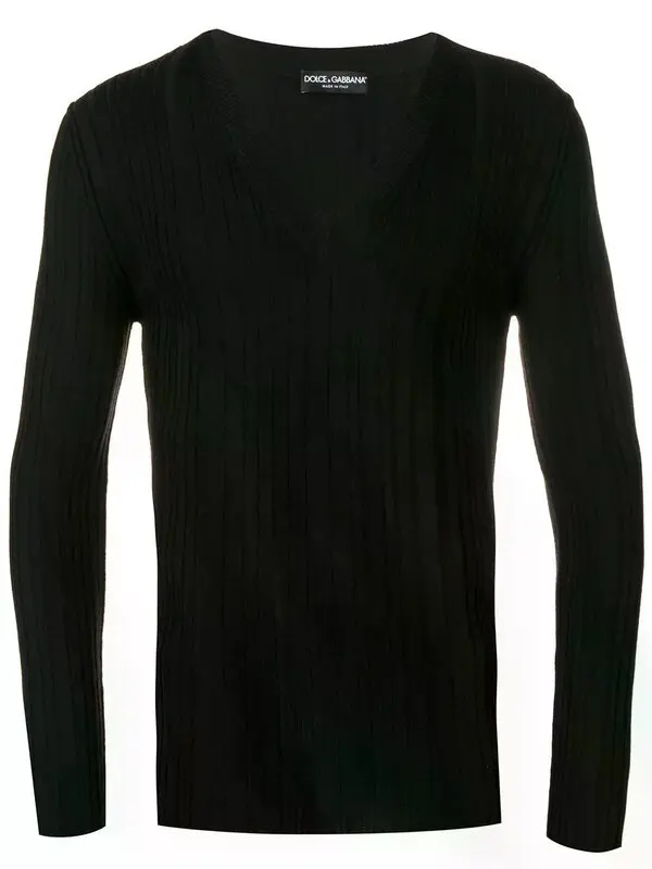 Dolce & Gabbana V-neck Virgin Wool Jumper