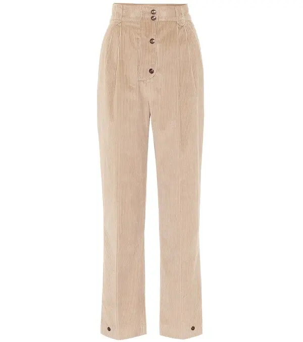 Etro High-rise Corduroy Straight Pants