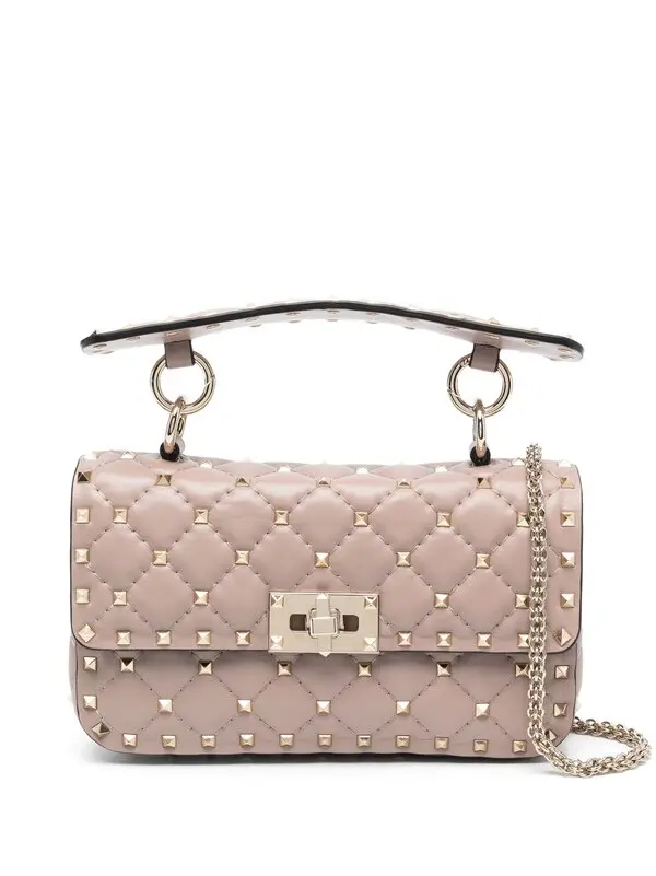 Valentino Garavani Small Rockstud Spike Shoulder Bag - Neutrals