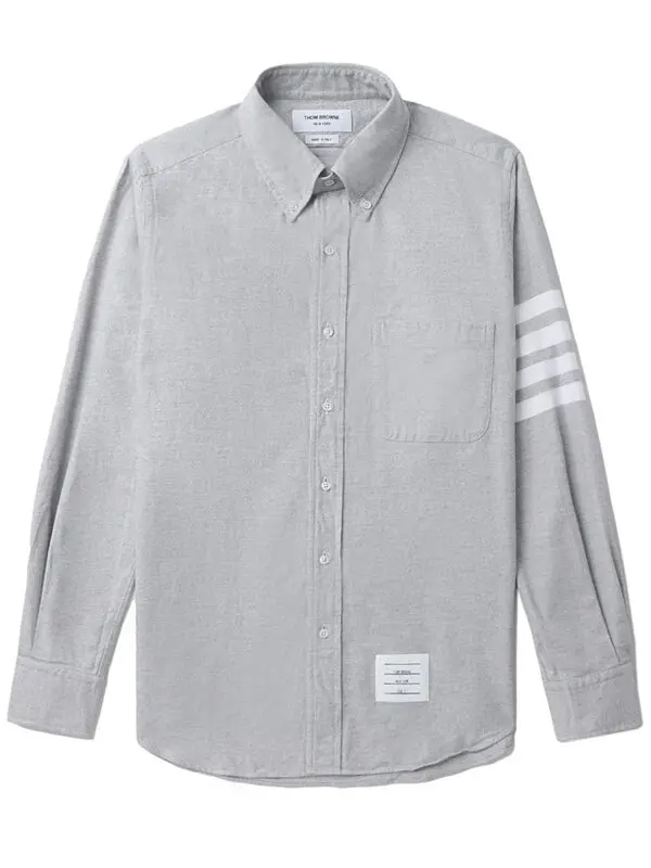 Thom Browne Long-sleeve Chambray Shirt - Grey
