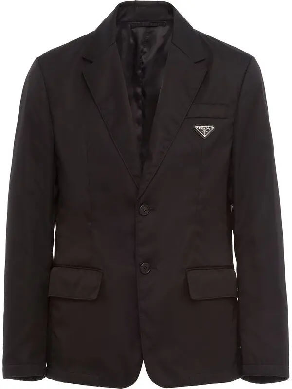 Prada Logo-plaque Single-breasted Blazer