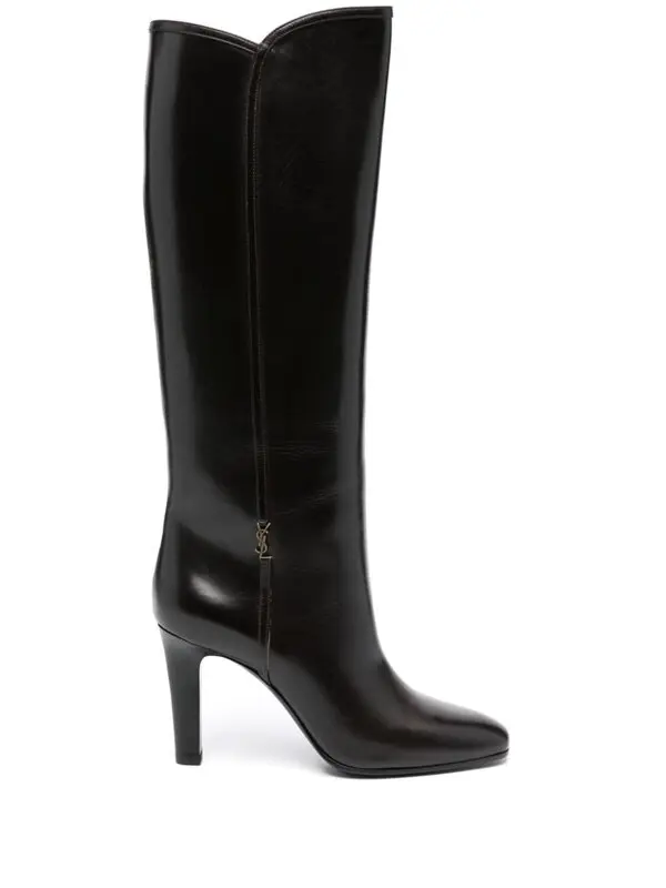 Saint Laurent 100mm Jane Boots - Brown