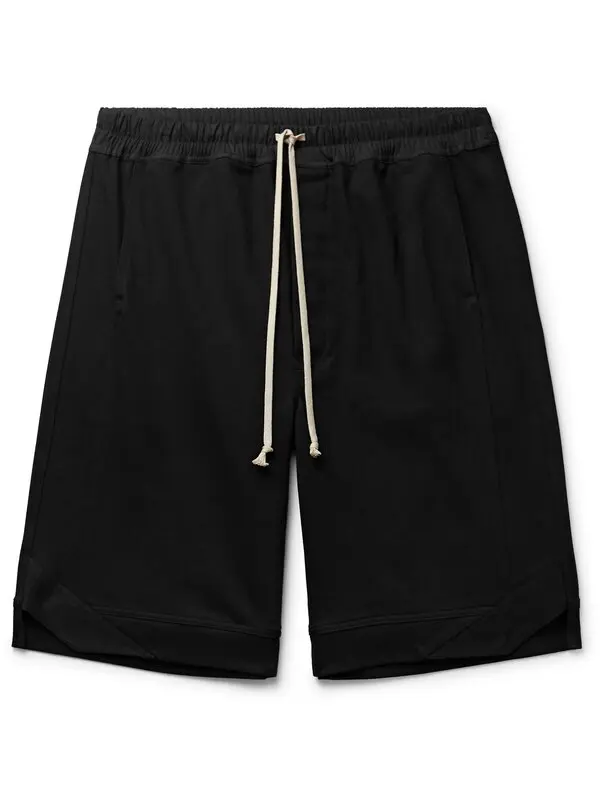 Rick Owens Karloff Cotton-Jersey Drawstring Shorts It 46 In Black 