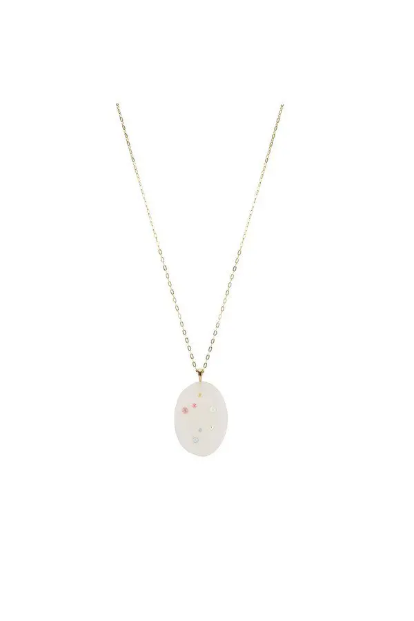 CVC STONES Libra Gemstone Pendant Necklace - Gold