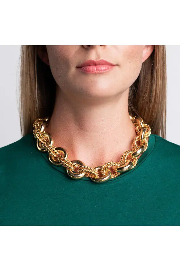 KENNETH JAY LANE Polished Link Necklace