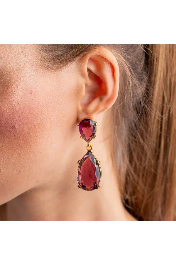 KENNETH JAY LANE Amethyst Teardrop Earrings