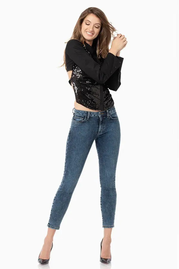 SIWY Lauren Mid-rise Skinny Jeans - Denim