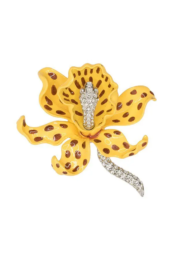 KENNETH JAY LANE Orchid Brooch