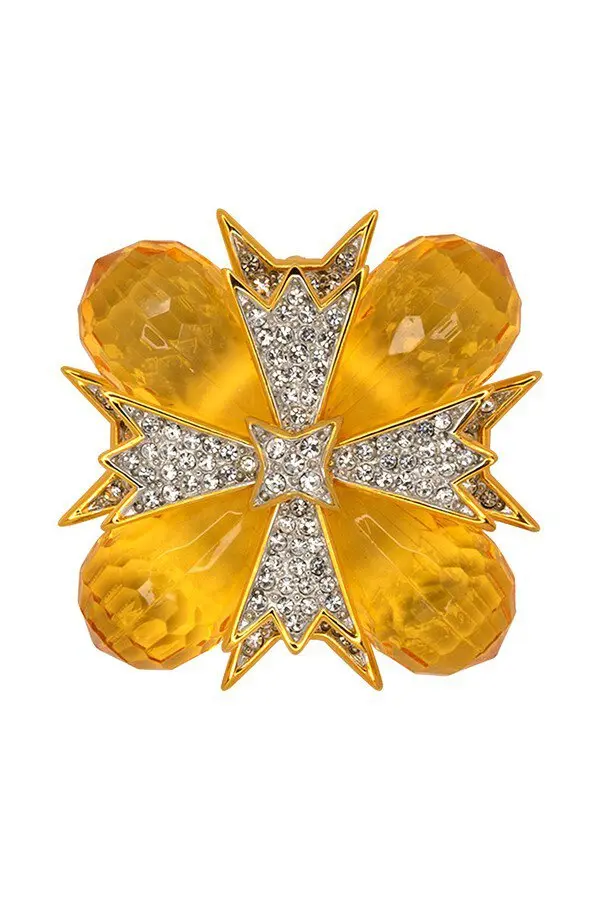 KENNETH JAY LANE Topaz Cross Pin