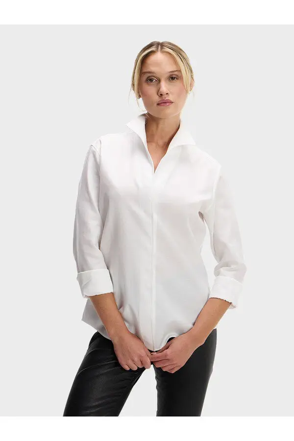 SARAH ALEXANDRA Signature Pique-a-boo Shirt - White