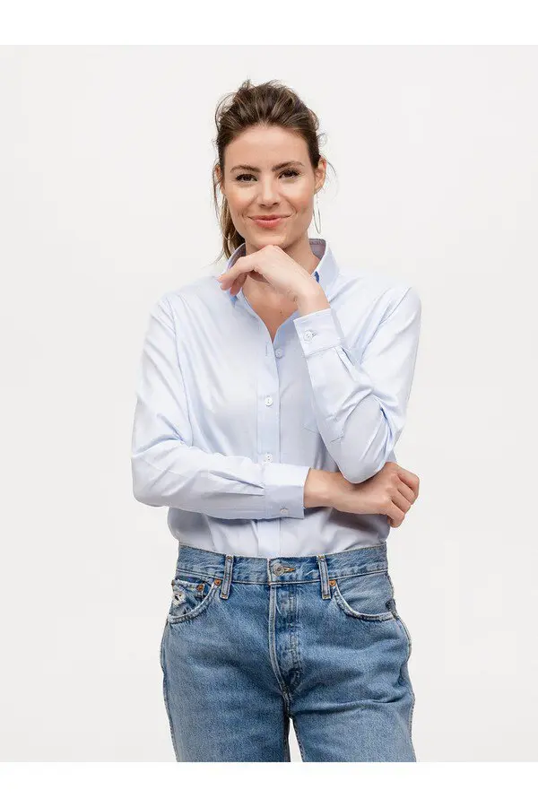 SARAH ALEXANDRA Weekend Twill Shirt - Blue