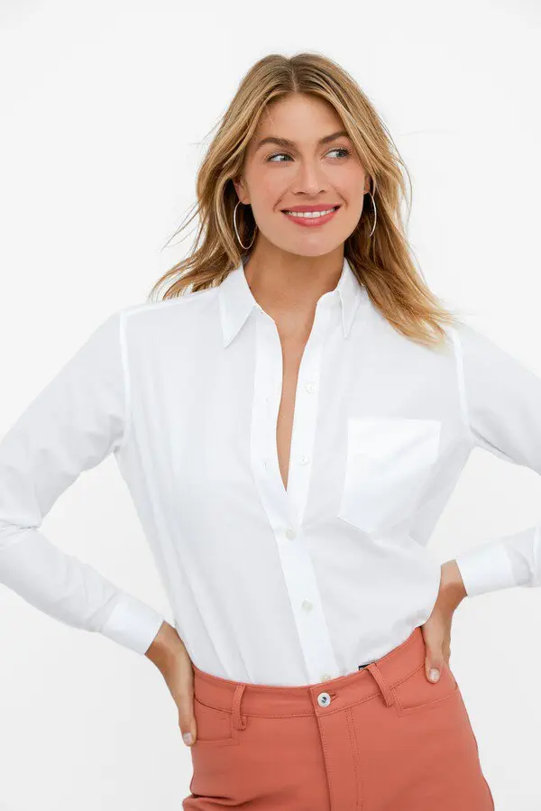 SARAH ALEXANDRA Weekend Pique-a-boo Shirt - Red