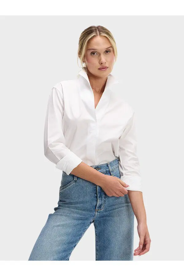 SARAH ALEXANDRA Signature Broadcloth Shirt - White