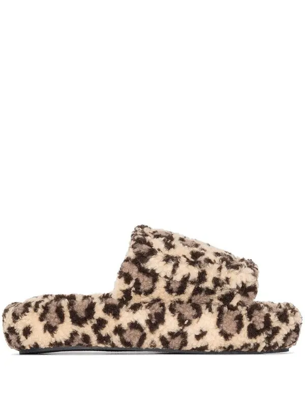 Natasha Zinko Leopard Print Slippers