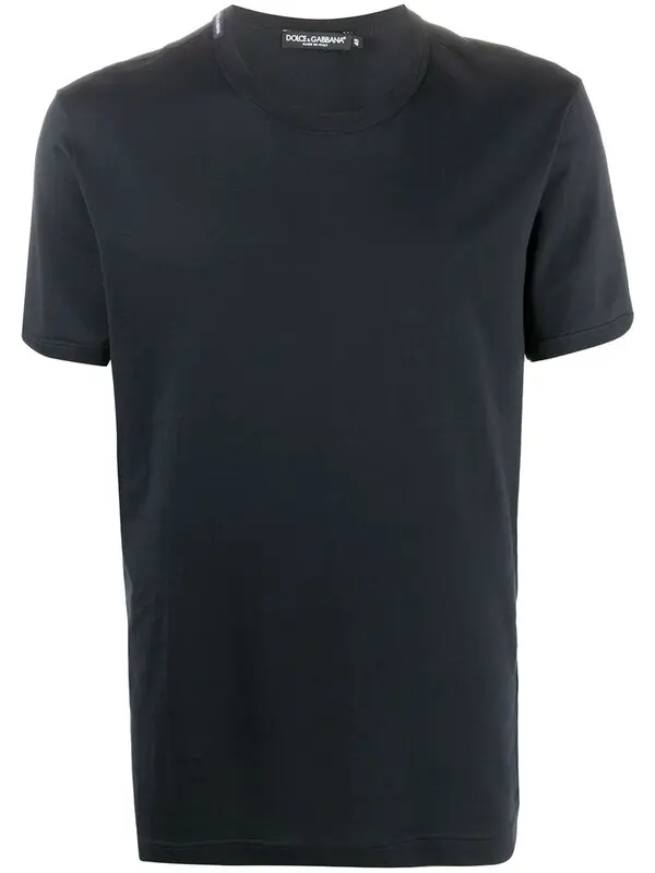 Dolce & Gabbana Logo Label V-neck T-shirt - Blue
