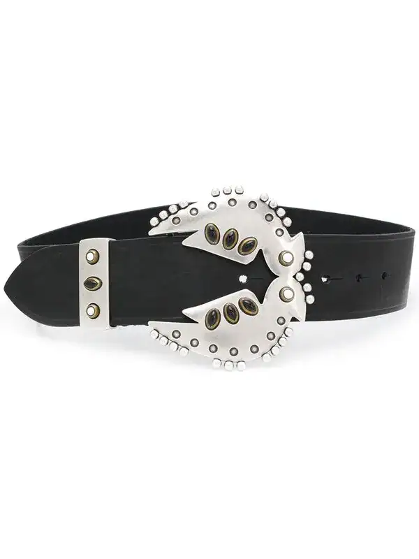 Isabel Marant Abigail Buckle Belt Black Editorialist