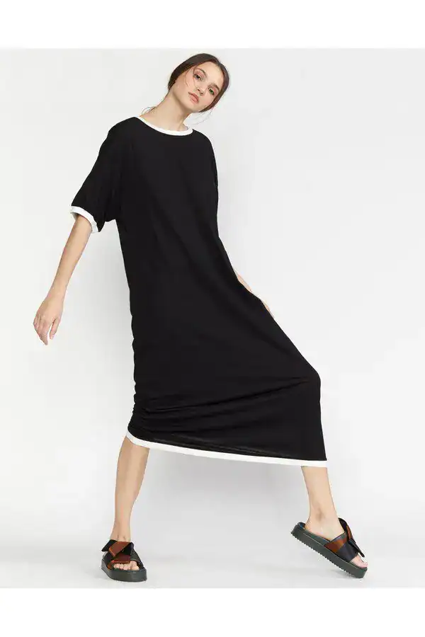 Cynthia Rowley Rhyse Maxi T-Shirt Dress In Black / Stripe / White - 31% Off  | Editorialist