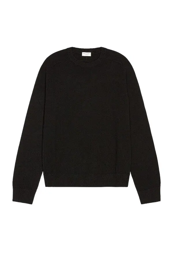 Saint Laurent Crew Neck Sweater - Black