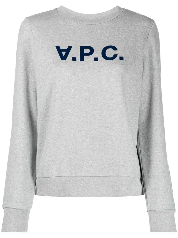 A.p.c. Logo Print Sweatshirt - Grey