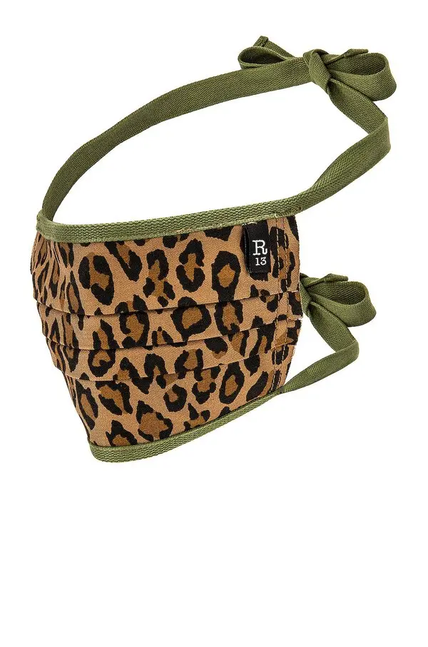 R13 Surplus Mask In Animal Print,brown