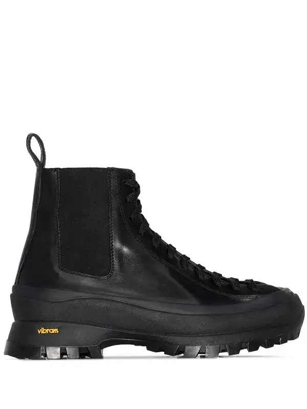 Jil Sander Vibram-Sole Chunky Lace-Up Boots In Black - 70% Off