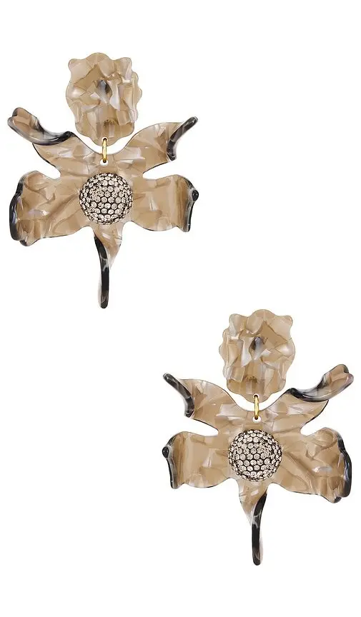 Lele Sadoughi Crystal Lily Dangle Earrings - Abalone
