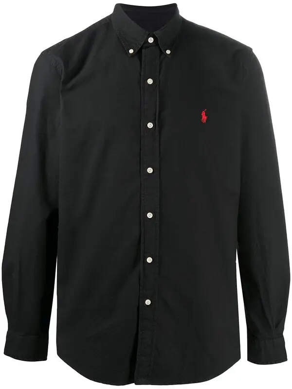 Ralph Lauren Plain Long-sleeved Shirt - Black