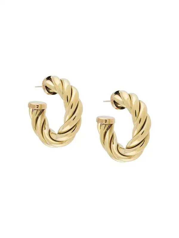 Laura Lombardi Spira Hoop Earrings In Gold - 25% Off | Editorialist