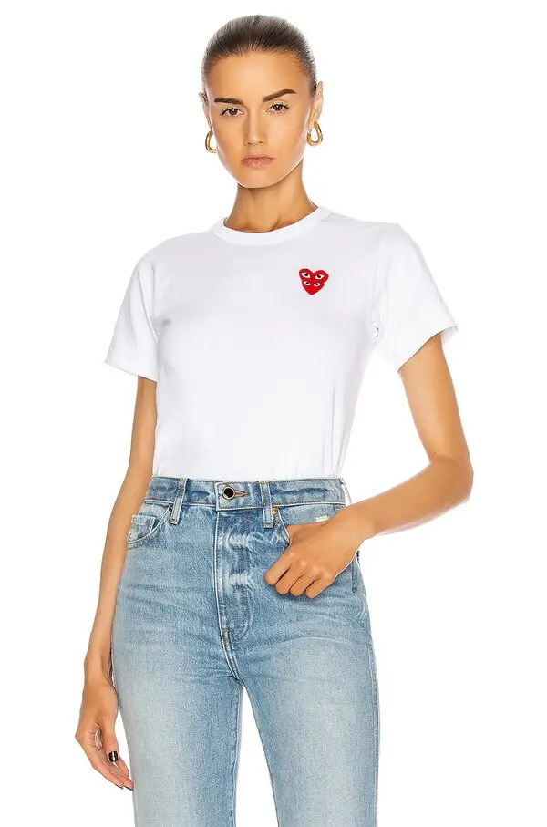Play Comme Des Garcon Tee Shirt - White