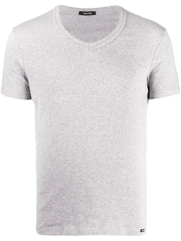 TOM FORD Logo Patch V-neck T-shirt