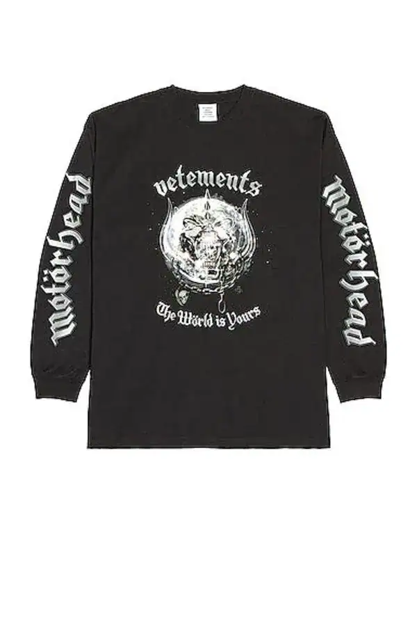 Vetements X The World Motorhead Longsleeve In Abstract In Black