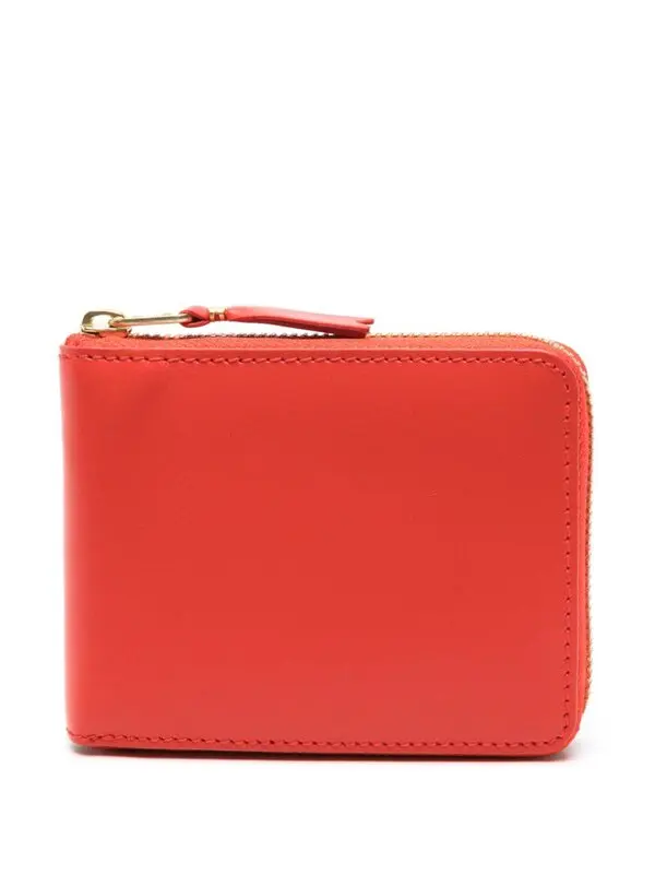 Comme Des Garçons Zip-around Leather Wallet - Orange